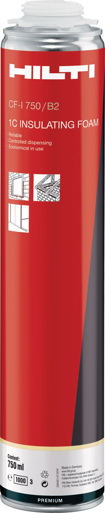 CF-I 750/B2-SV insulating foam sealant - Foams - Hilti Philippines