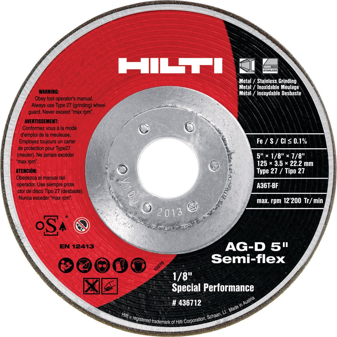 AG-D Flex Semi-flexible grinding disc - Abrasives - Hilti Philippines